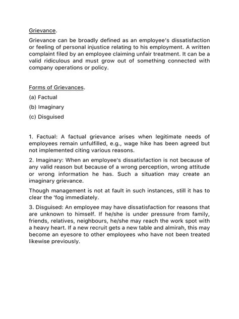 Grievance Procedure Pdf Employment Labour Law