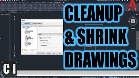 6 Autocad Commands To Cleanup Drawings And Reduce Dwg File Size Youtube