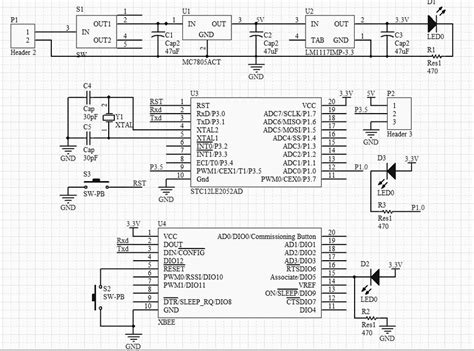 Circuit Of Zigbee Network Node Download Scientific Diagram