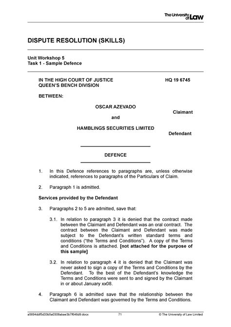 2122 Dis Ws05 Ce02 Task01 Exemplar Dispute Resolution Skills Unit
