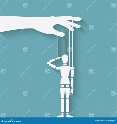 Hand With Puppet Stock Vector Illustration Of Hanging