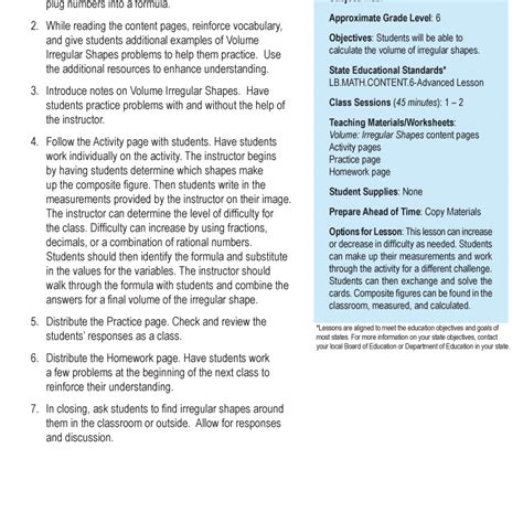 Volume Of Irregular Shapes Advanced Free Pdf Download Learn Bright