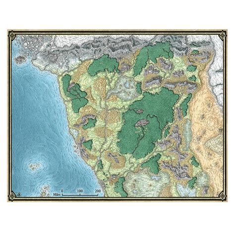 Dandd5 Savage Frontier Map 31x21 Kraken