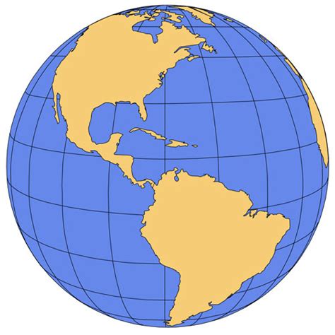 Free Globe Clipart Showing North America