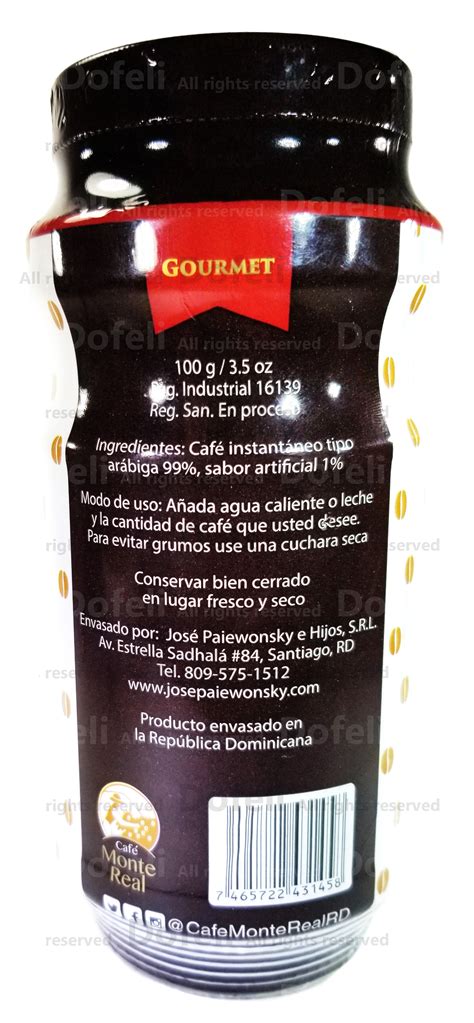 Monte Real Dominican Instant Ground Coffee 100 g | Dofeli