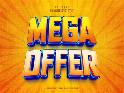 Premium Psd Mega Offer Fully Editable Premium Psd Text Effect
