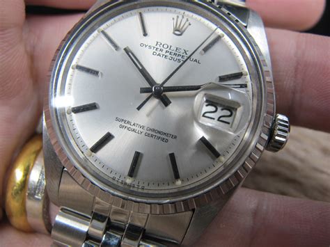 1974 Rolex Datejust 1603 Ss Original Silver Sigma Dial With Folded Jub
