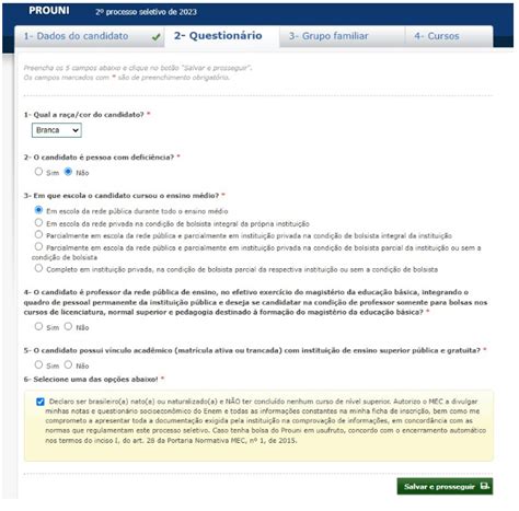 Passo a passo para inscrição no Prouni Ministério da Educação