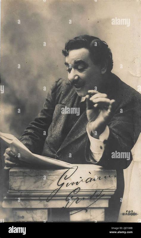 Portrait Of Giovanni Grasso 003 Italian Silent Cinema Era Actor Stock