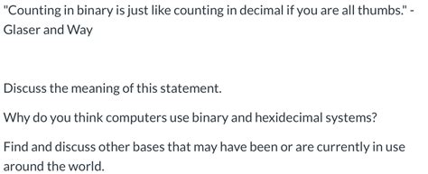 Solved Counting In Binary Is Just Like Counting In Decimal Chegg