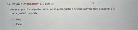 Solved Question 7 Mandatory 10 ﻿points An Example Of