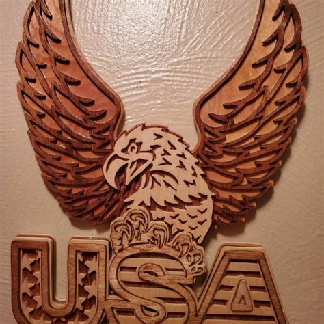 C121 Eagle Scroll Saw Pattern Pdf Dxf Svg Eps Etsy