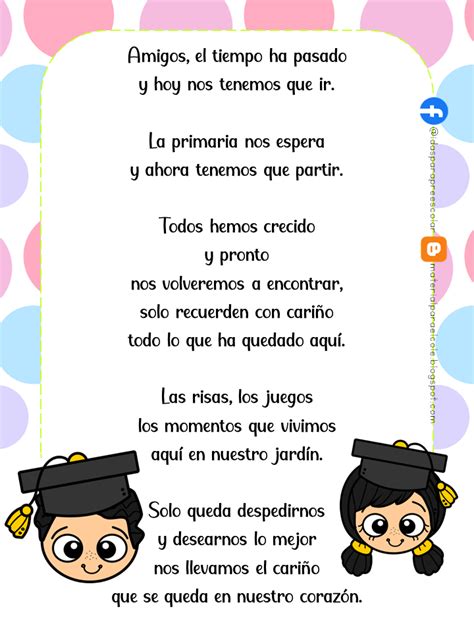 Palabras De Despedida Del Preescolar
