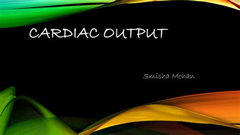 SOLUTION: Cardiac output - Studypool