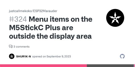 Menu Items On The M5stickc Plus Are Outside The Display Area · Issue