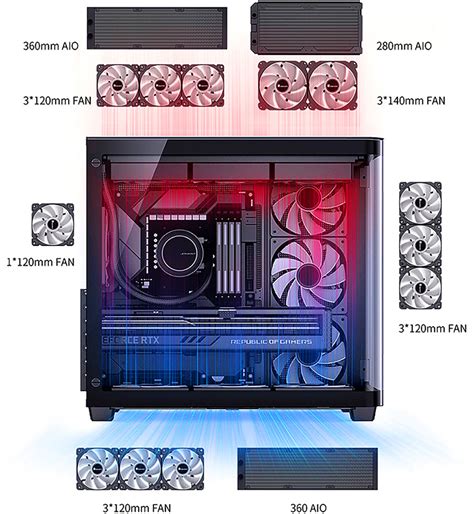 Jonsbo Tk Atx Case White W Curved Tempered Glass Panel X Mm Jonsbo Sl Argb Fans