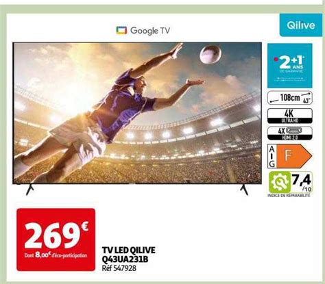 Promo Tv Led Qilive Q43ua231b Chez Auchan ICatalogue Fr