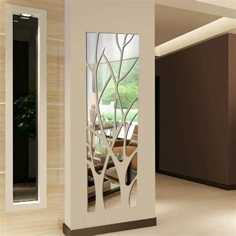 Eeekit Tree Branches 3d Mirror Wall Sticker Self Adhesive Removable