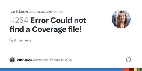 Error Could Not Find A Coverage File · Issue 254 · Ryanlukervscode Coverage Gutters · Github