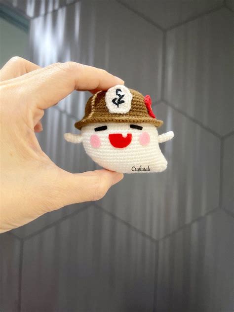 Handmade Crochet Amigurumi Genshin Impact Hu Tao Boo Tao Keychain