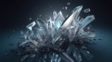 Glass Shatter Illustrated Design Of A Shattered Text With Calligraphic