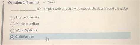 solved question 1 2 ﻿points ﻿saved ﻿is a complex web
