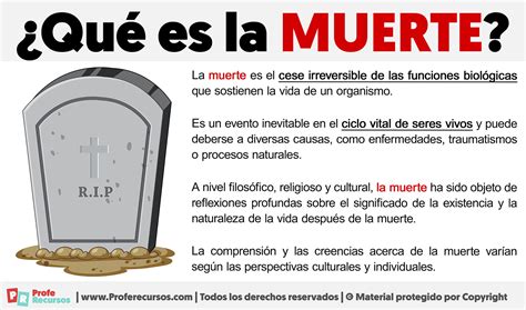 Qué Es La Muerte Definición De Muerte