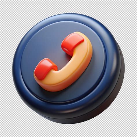 Premium Psd 3d Realistic Phone Call Button Vector Illustration