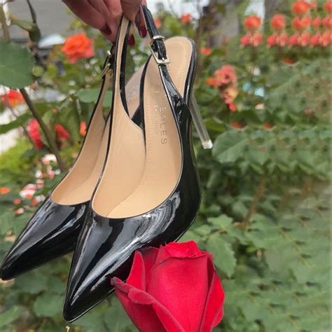 Marjorie Black Patent Leather Sexy Pump Comfortable Work Valentine Date