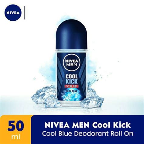 Jual Nivea Men Cool Kick Cool Blue Extra Dry Deodorant Roll On 50ml