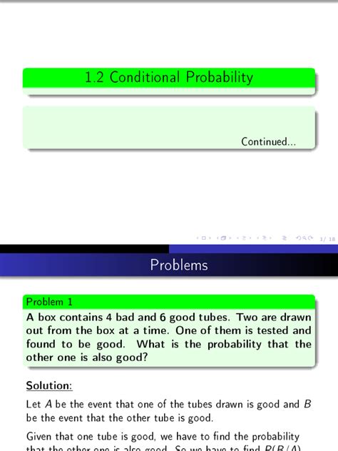 12 Conditional Probability 2nd Part Pdf Mathematics