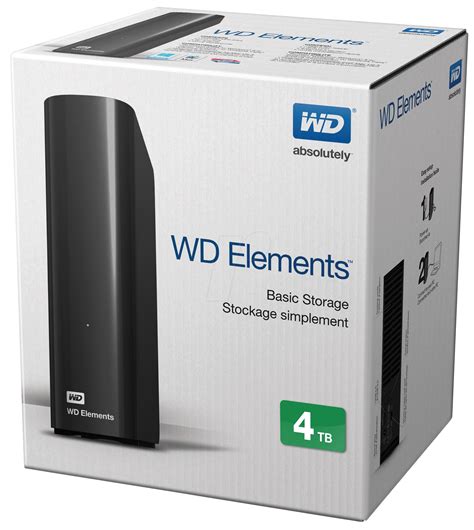 WDBWLG0040HBK: 4TB WD Elements Desktop bei reichelt elektronik