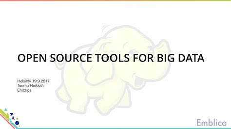 Open Source Tools for Big Data | PPT