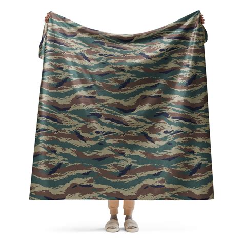 Camo Hq Russian Tiger Stripe Kamysh Splav Camo Sherpa Blanket