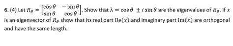Solved Let R Theta C0S Theta Sin Theta Sin Theta Cos Chegg Com