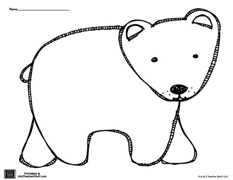 Polar Bear Printable Template Educational Printable Worksheets