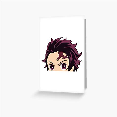 Tarjetas De Felicitación Tanjiro Kamado Peeker Demon Slayer De Amy