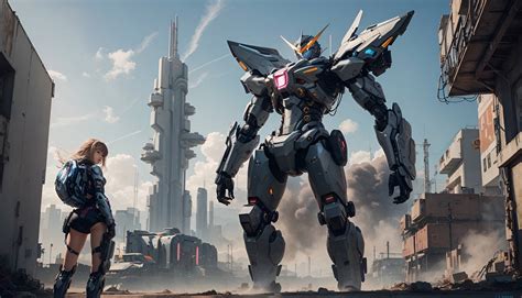 A Girl And Giant Robot By Psilenz On Deviantart