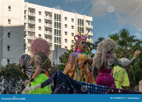 Top View Of Nice Transgender In Come Out With Pride Orlando Parade At