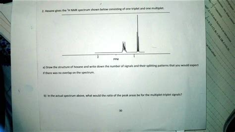 Solved Text Shown Below Consists Of One Triplet And Hexane Gives The H Nmr Spectrum Multiplet