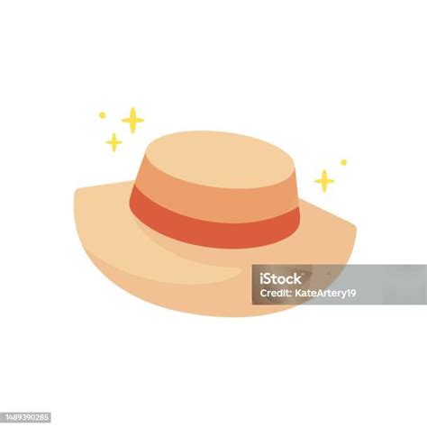 밀짚모자 파나마 플랫 디자인 벡터 그림 로고 아이콘 모자의 클립아트 차양 모자에 대한 스톡 벡터 아트 및 기타 이미지 차양 모자 낙서 드로잉 파나마 모자 Istock