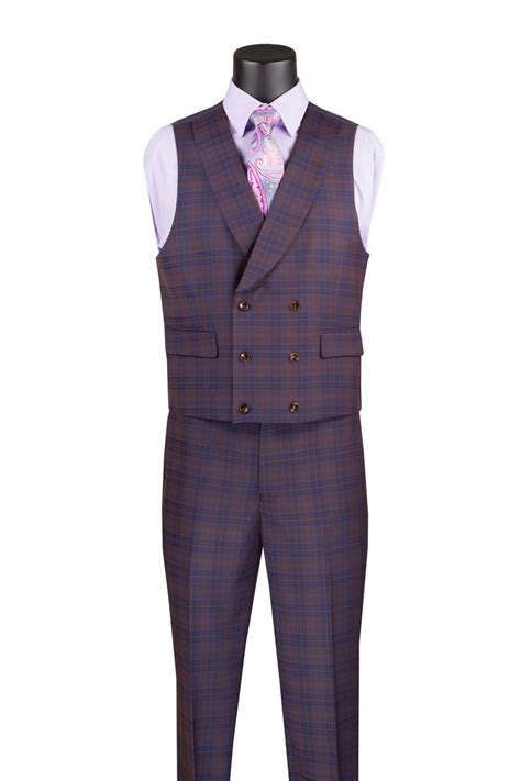 Modern Fit 3 Pcs Suits For Men With Peak Lapel Fancy Vest Stretch