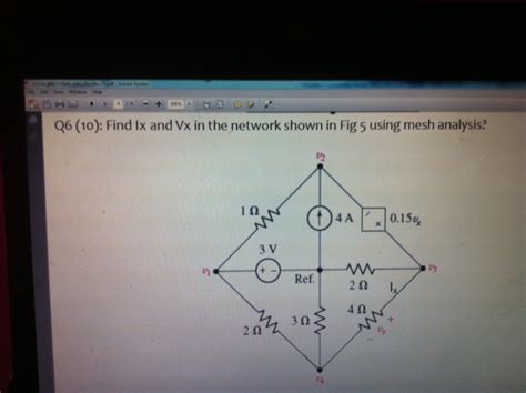 solved find ix and vx in the network shown in fig 5 using