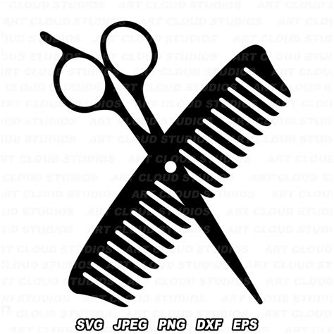 Barber Comb And Scissors Svg Barber Svg Hair Stylist Cut File Jpeg Clipart Digital Download