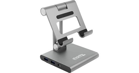 Plugable USB C Docking Station With Phone Tablet Stand UDS 7IN1