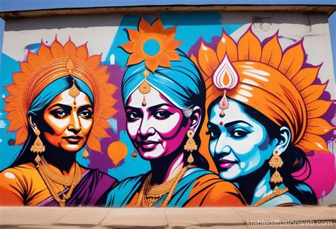 Indian Women Leaders Morphed Into Democracy Symbols Stable Diffusion