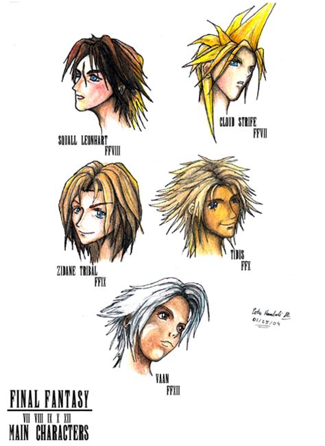 Ff7 12 Main Characters By Stone Roses