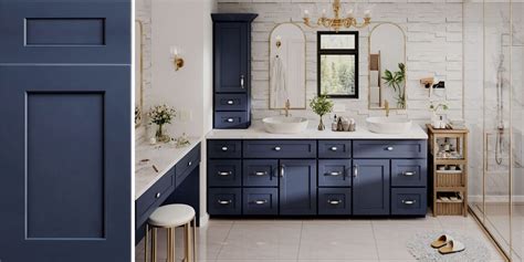 Imperial Shaker Midnight Blue Bathroom Vanities Ready To Assemble Rta