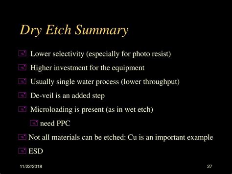 Etch Dry Etch Ppt Download