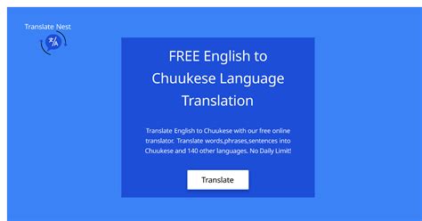 Free English To Chuukese Language Translation